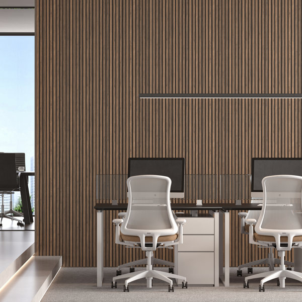 e-Joy 104” L X 4.7” W 3d Slat Wood Wall Panels With Black Gap – Shiplap Wall Paneling For ...